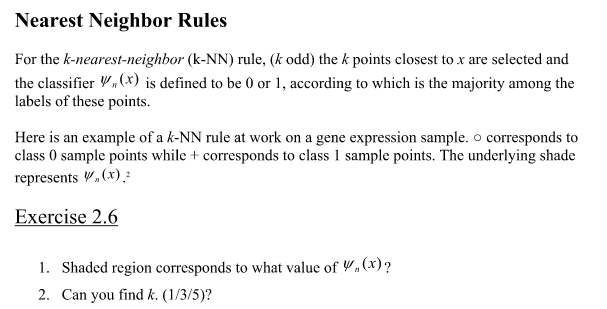 Solved Nearest Neighbor Rules For the k-nearest-neighbor | Chegg.com