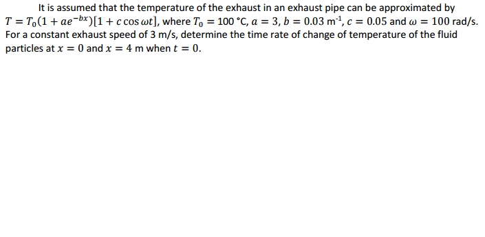 Solved It is assumed that the temperature of the exhaust in | Chegg.com