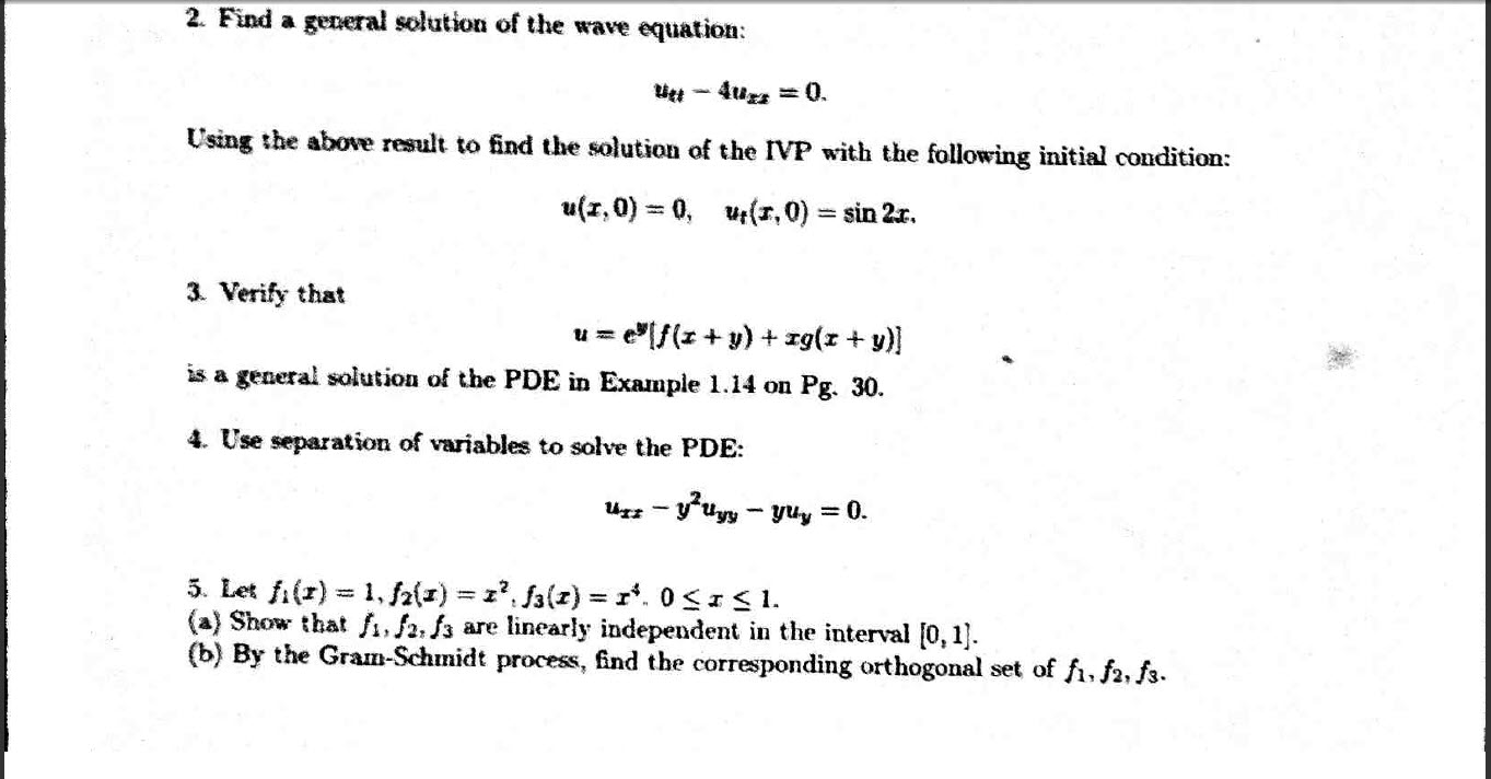 Solved 2. Find a general solution of the wave equation: utt | Chegg.com