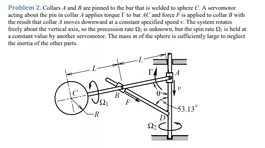Solved Problem 2. Collars A and B are pinned to the bar that | Chegg.com