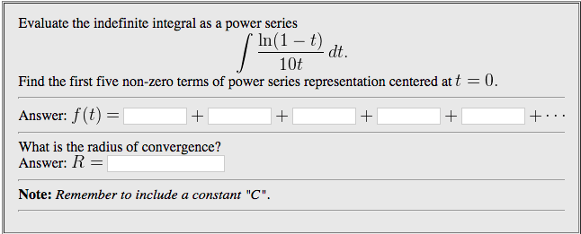 Solved Evaluate the indefinite integral as a power series | Chegg.com