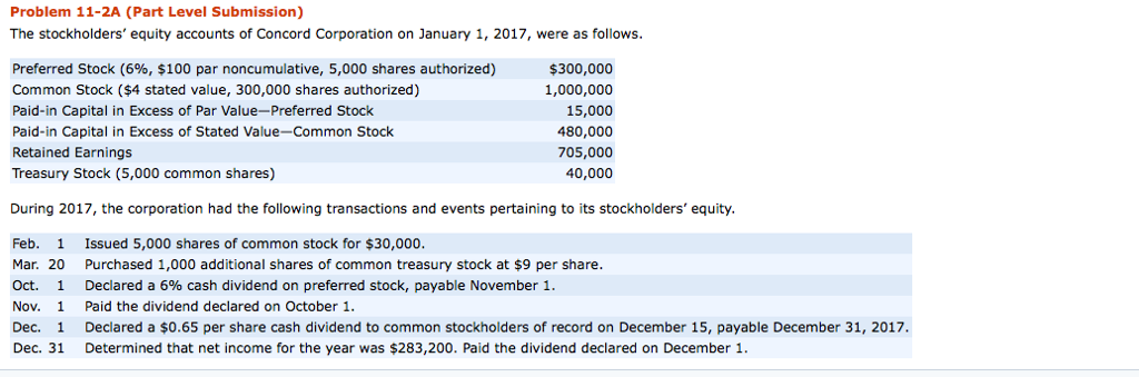 Solved Problem 11-2A (Part Level Submission) The | Chegg.com