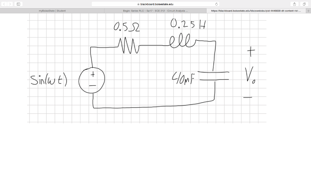 Solved What is the steady state output voltage amplitude at | Chegg.com