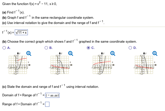 Solved Given the function f(x) = x^2 - 11, x | Chegg.com