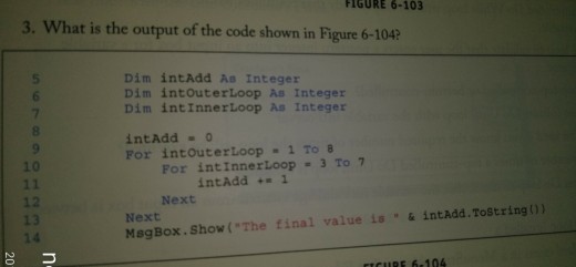 Solved FIGURE 6-103 3. What is the output of the code shown | Chegg.com