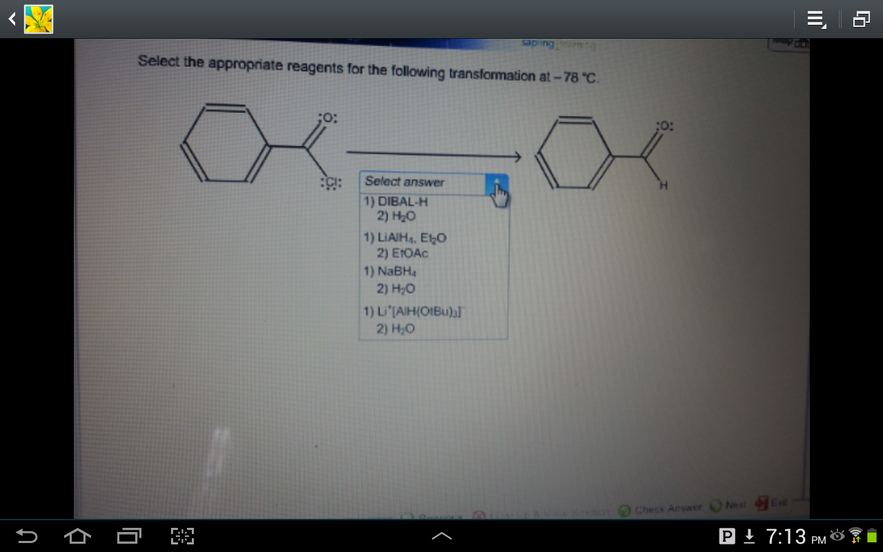 Solved Select the appropriate reagents for the following | Chegg.com