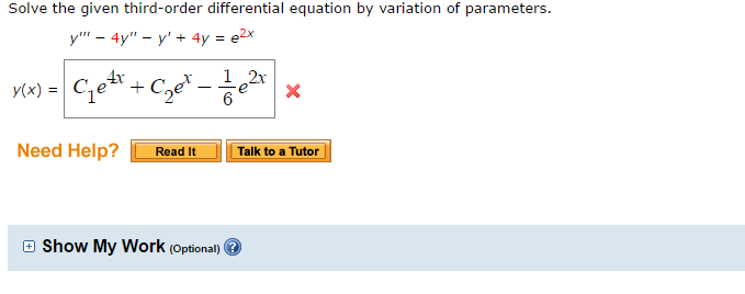 Solved Solve the given third-order differential equation by | Chegg.com