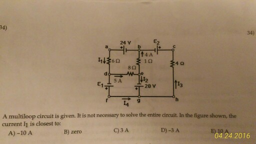 Solved A Multiloop Circuit Is Given It Is Not Necessary To 