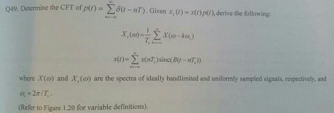 Solved Determine the CFT of p(t) = sigma^infinity delta(t - | Chegg.com