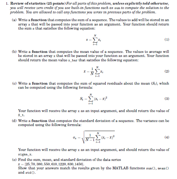 Solved For All Parts Of This Problems Unless Explicitly 