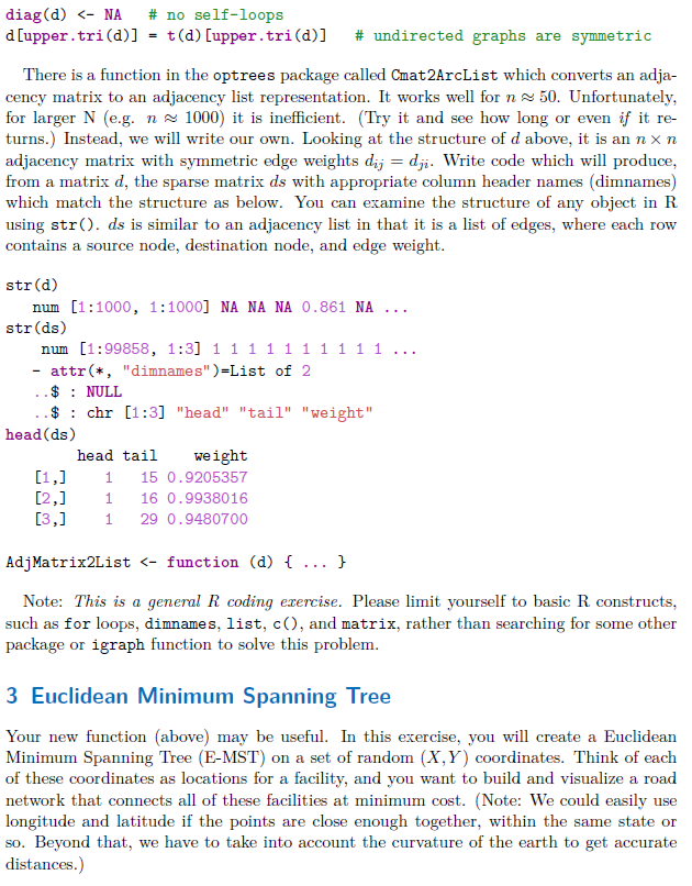 1 Setup and Deliverables You will need the R packages | Chegg.com