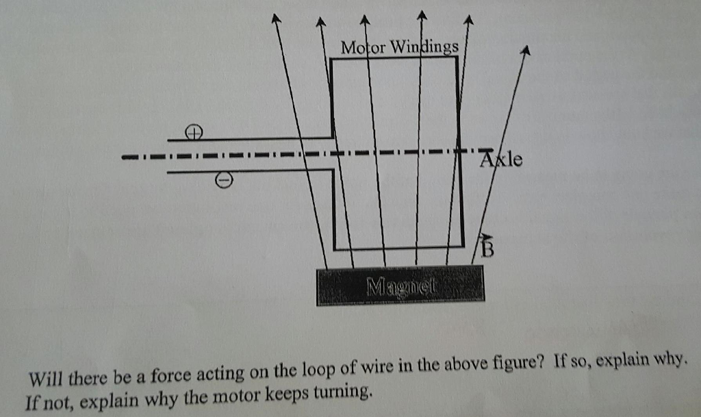 Solved Will the re be a force acting on the loop of wire | Chegg.com