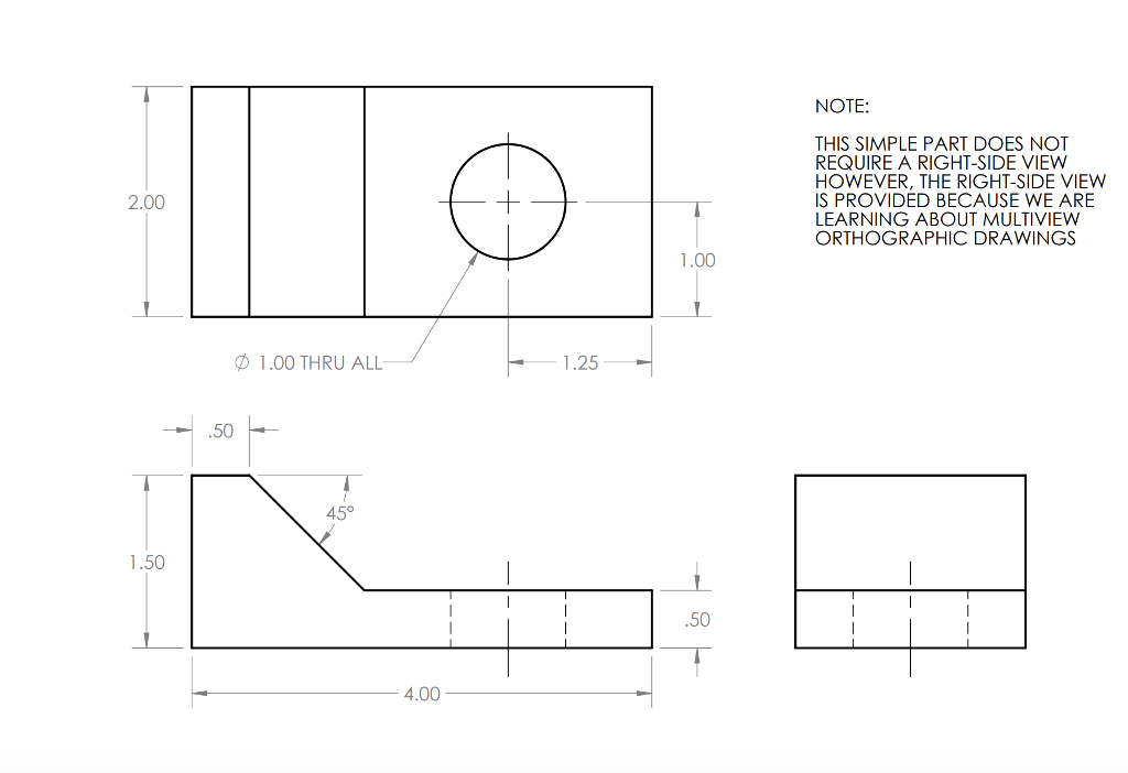 Simple Orthographic Drawings