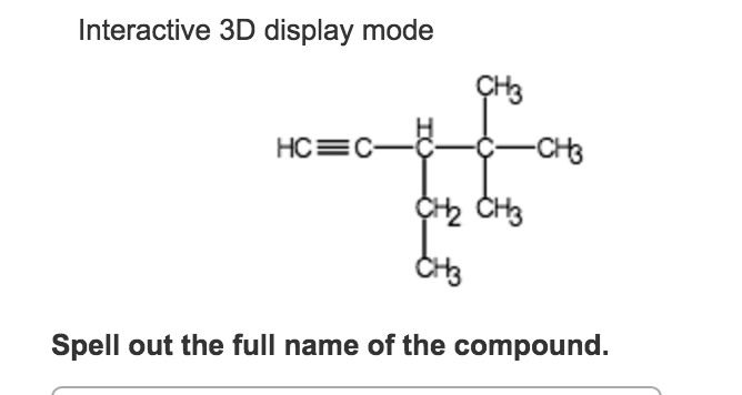 Solved Interactive 3D display mode CH CH 2 H2 CH CH3 Spell | Chegg.com