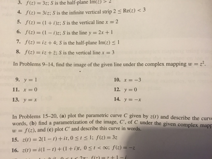 Solved 3. 3z; s is the half-plane lm z) 2 f(z) he vertical | Chegg.com