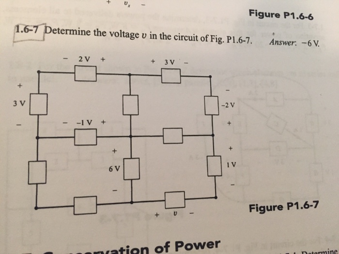 Solved Determine the voltage upsilon in the circuit of Fig. | Chegg.com