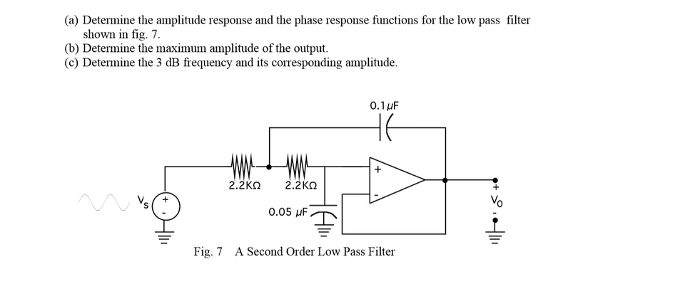 Solved Determine the amplitude response and the phase | Chegg.com