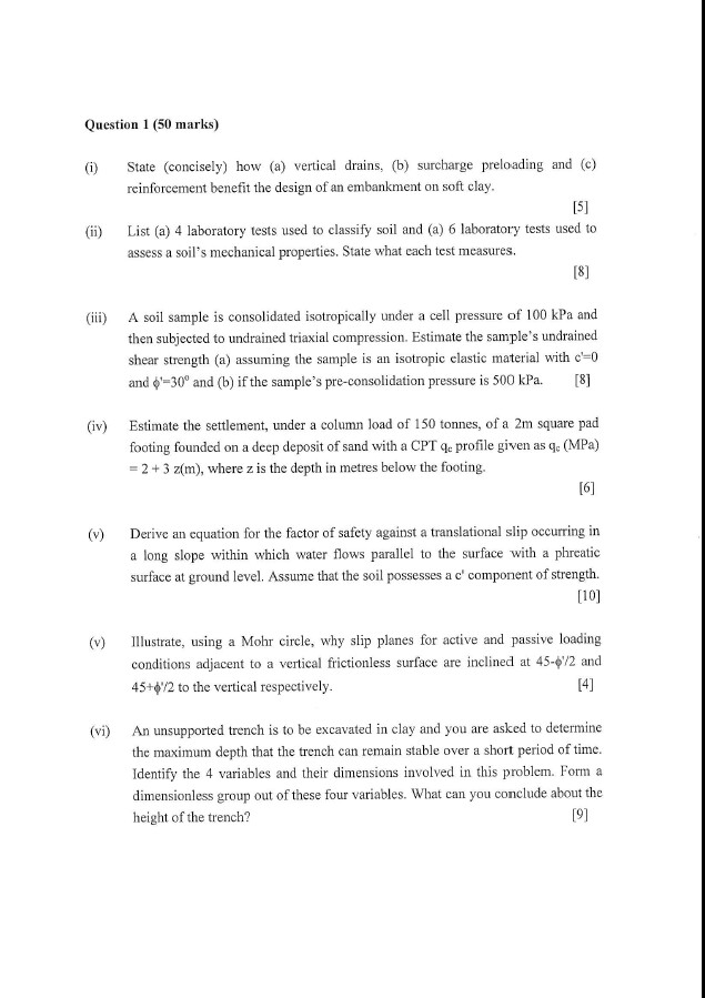 Solved Question 1 (50 marks) State (concisely) how (a) | Chegg.com