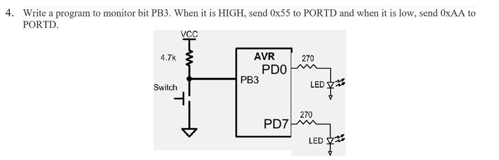 Solved 4 Write A Program To Monitor Bit Pb3 When It Is 1635