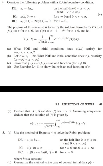 Solved 4. Consider the following problem with a Robin | Chegg.com