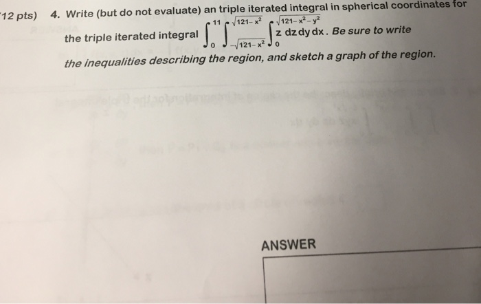 Solved Write (but do not evaluate) an triple Iterated | Chegg.com