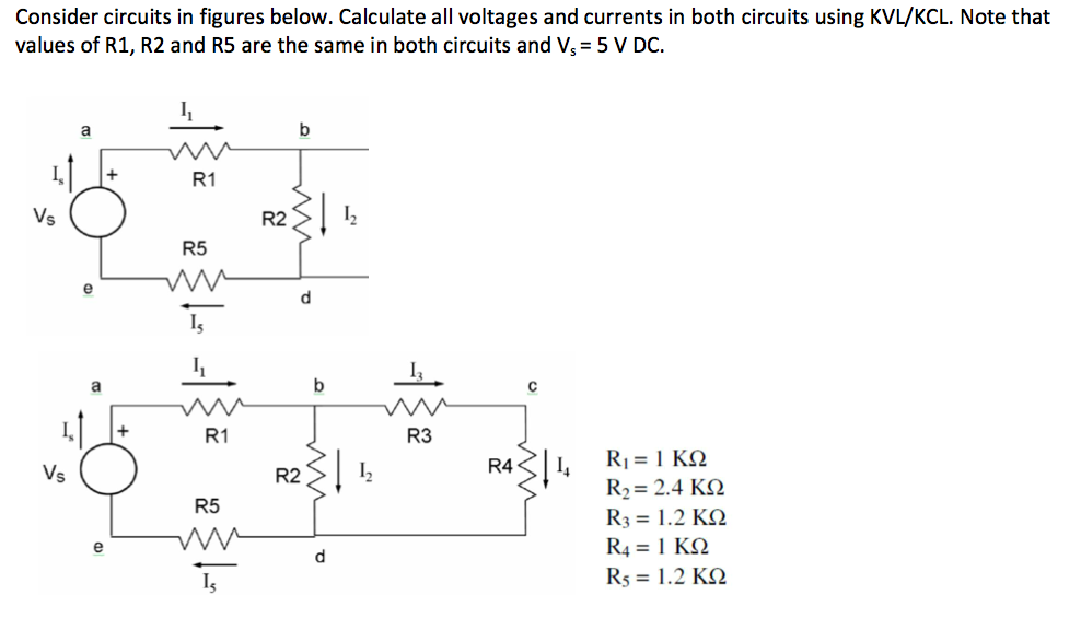 Solved Basic KVL/KCL for measuring voltage and current | Chegg.com
