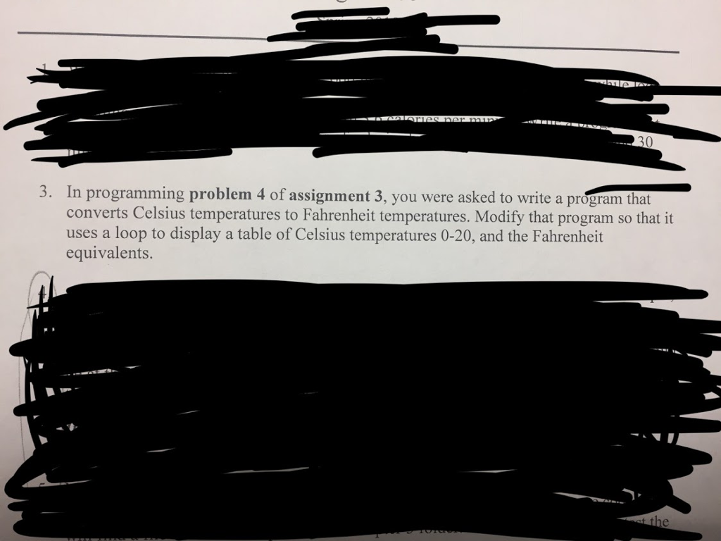 Solved 30 3. In programming problem 4 of assignment 3, you | Chegg.com
