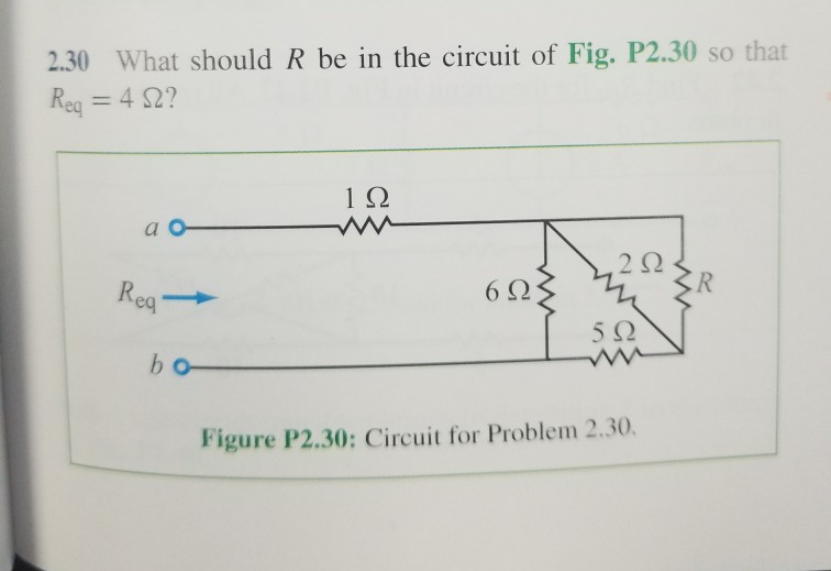 Solved 2.30 - What should R be in the circuit of Fig. P2.30 | Chegg.com