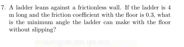 Solved A ladder leans against a frictionless wall. If the | Chegg.com
