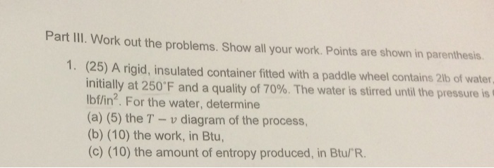 Work out the problems. Show all your work. Points are | Chegg.com