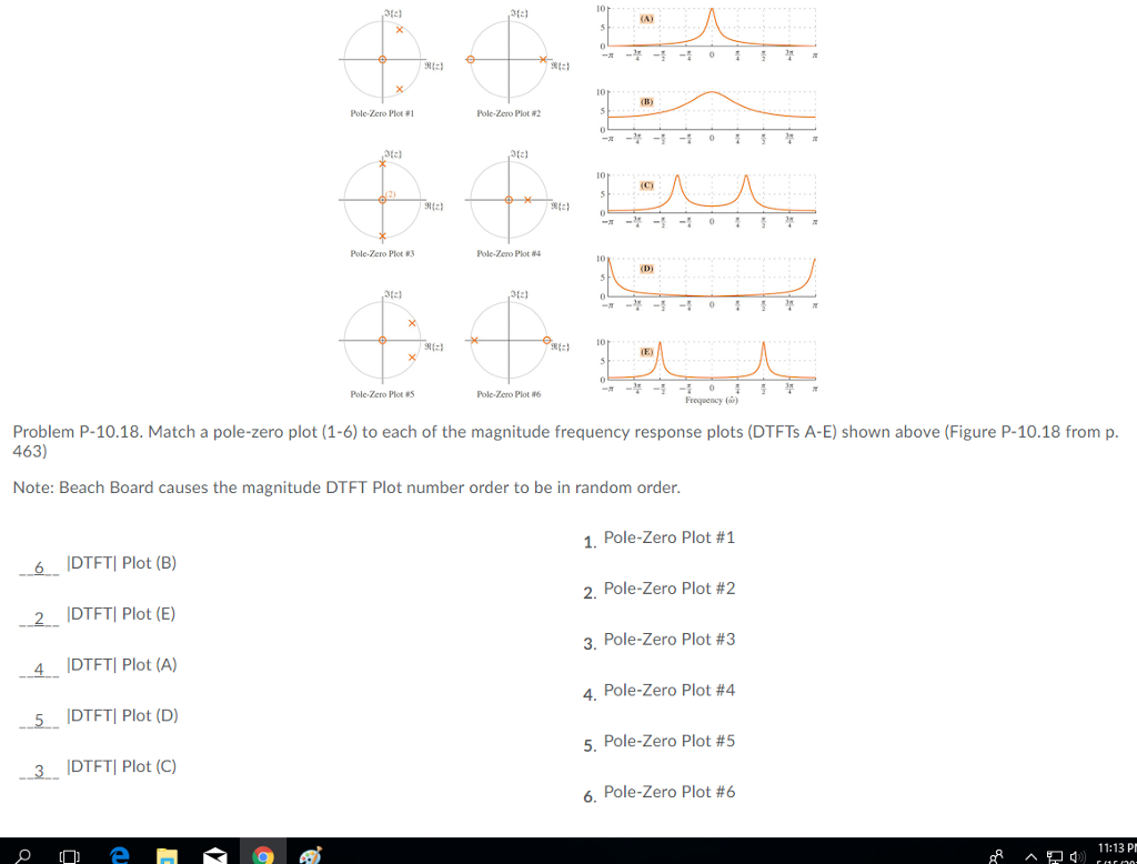 Solved 10 10 Pole-Zero Plot #1 Pole-Zero Plot #2 ?) 10 | Chegg.com