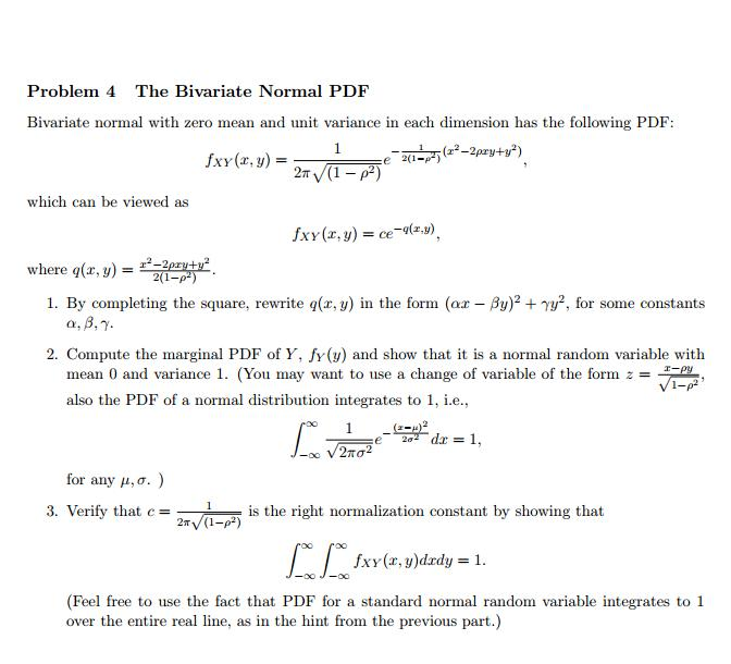 Bivariate Normal Pdf