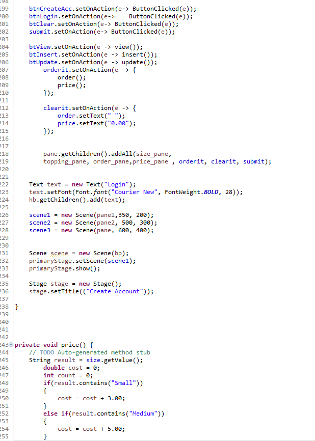 Solved using java and mysql im making a pizza ordering | Chegg.com