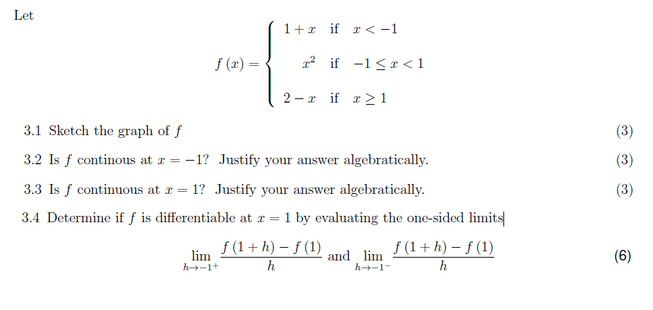 Solved Let F X {1 X If X