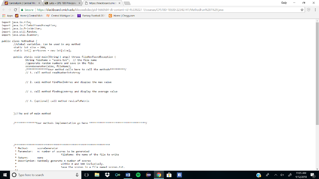 Solved IN JAVA: The bottom 2 pictures are the starting code | Chegg.com