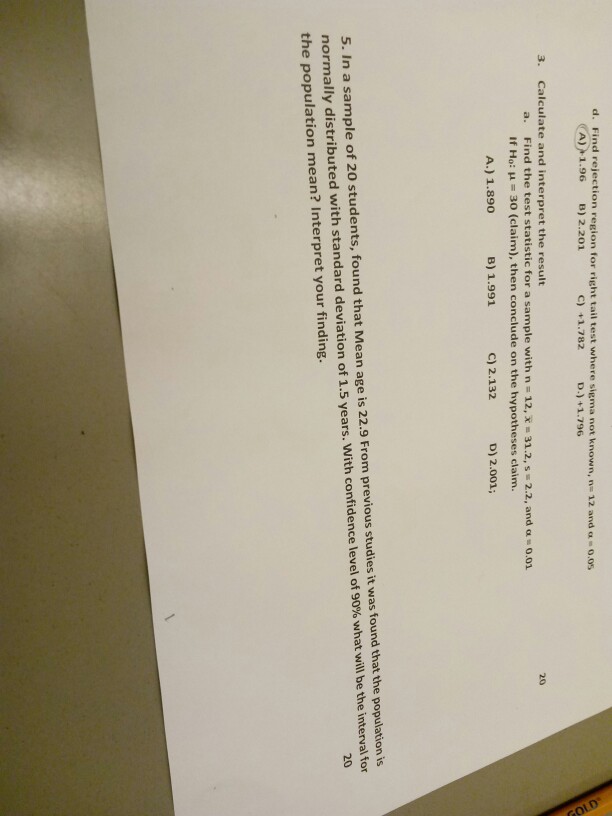 Solved Calculate and interpret the result a. Find the test | Chegg.com