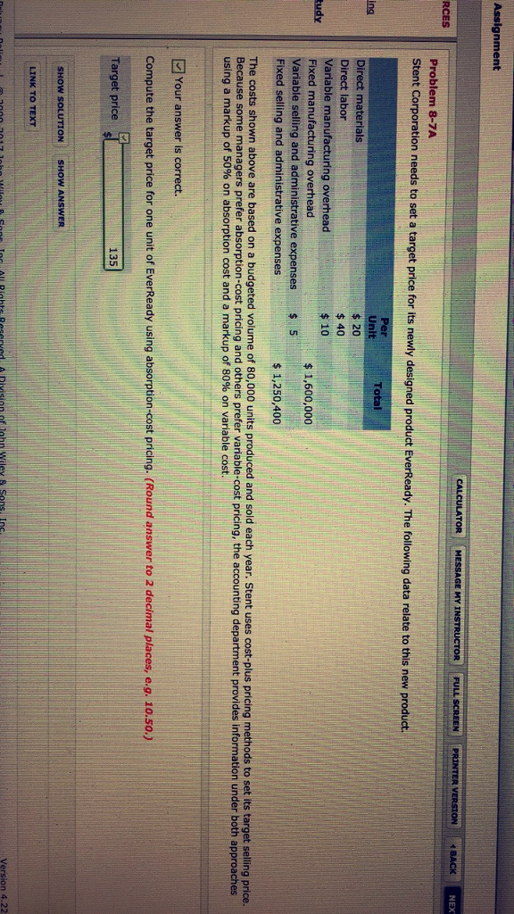 Solved Assignment CALCULATOR MESSAGE MY INSTRUCTOR FULL | Chegg.com