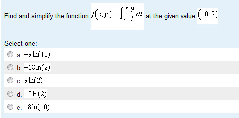 Solved Find and simplify the function f(x,y) = integrate y x | Chegg.com