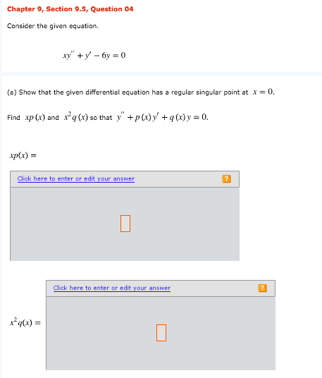 Solved Chapter 9, Section 9.5, Question 04 Consider the | Chegg.com