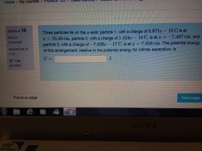 Solved Three particles lie on the x-axis particle 1, with a | Chegg.com
