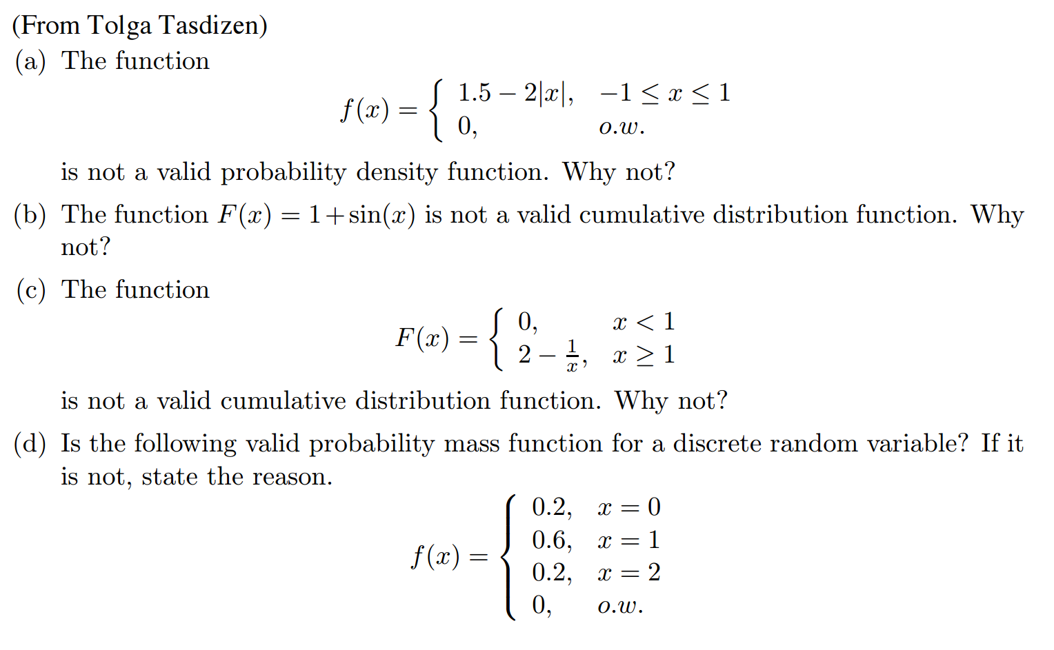 Solved The function f(x = {1.5 - 2|x|, -1