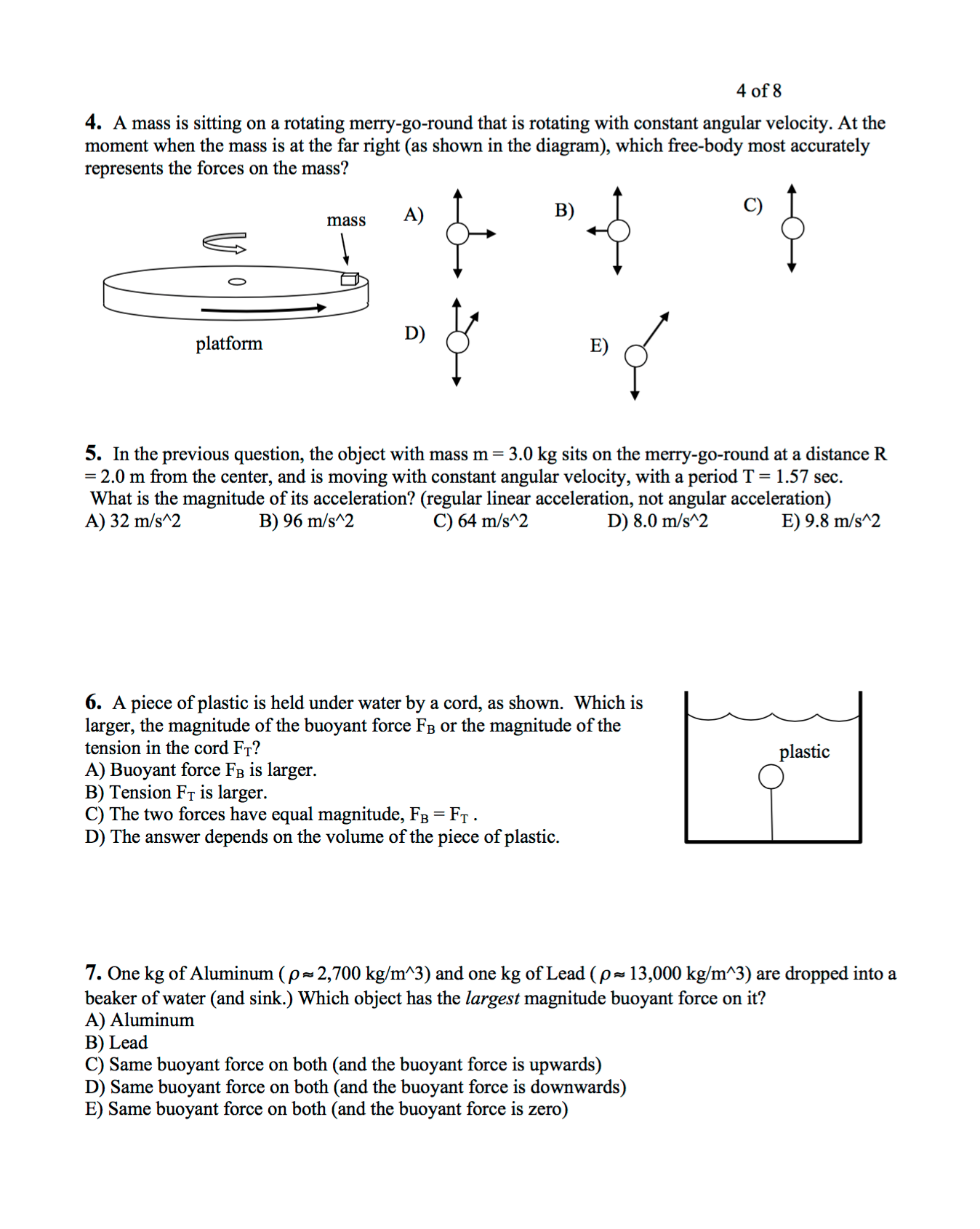 Solved A mass is sitting on a rotating merry-go-round that | Chegg.com