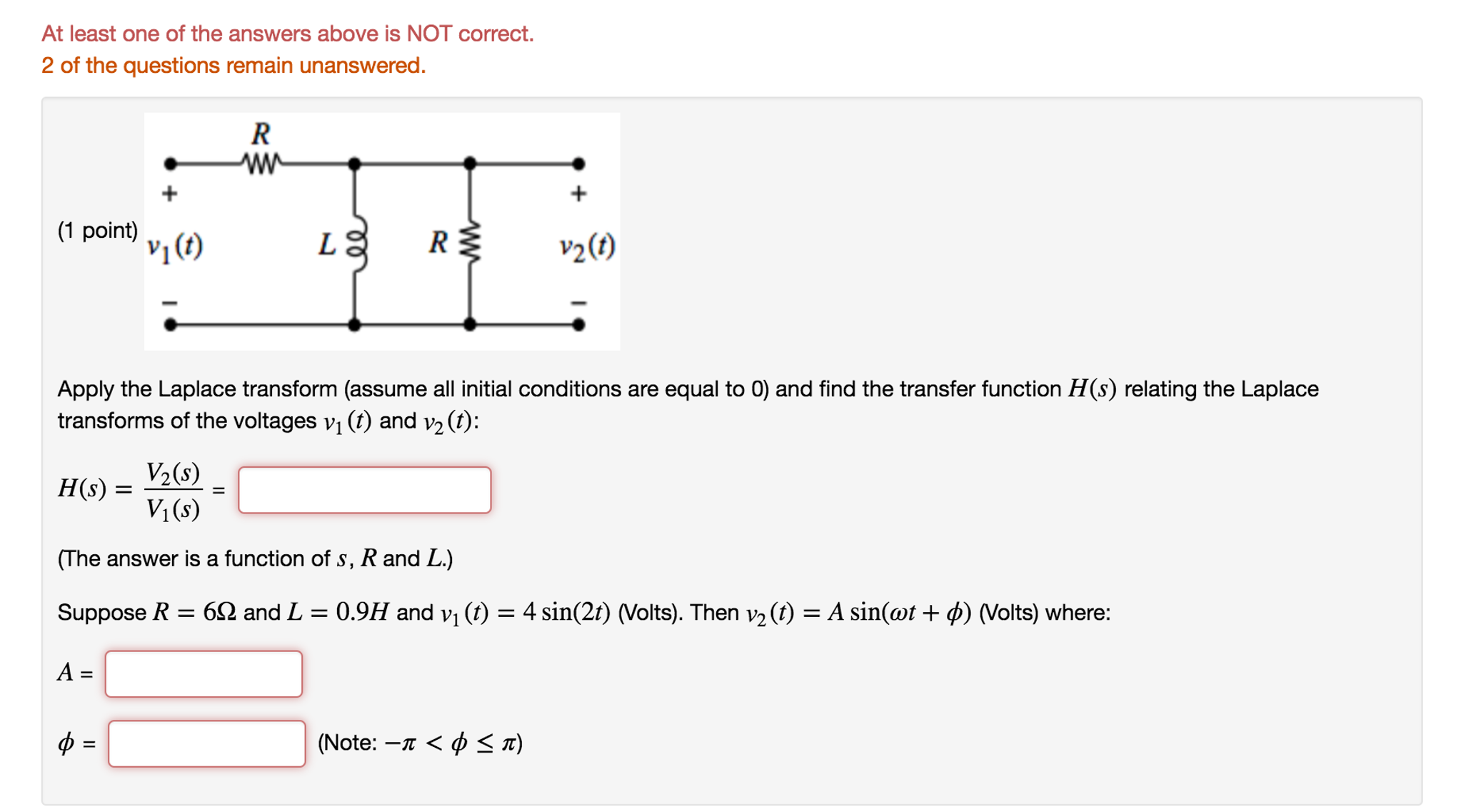 Solved Apply the Laplace transform (assume all initial | Chegg.com