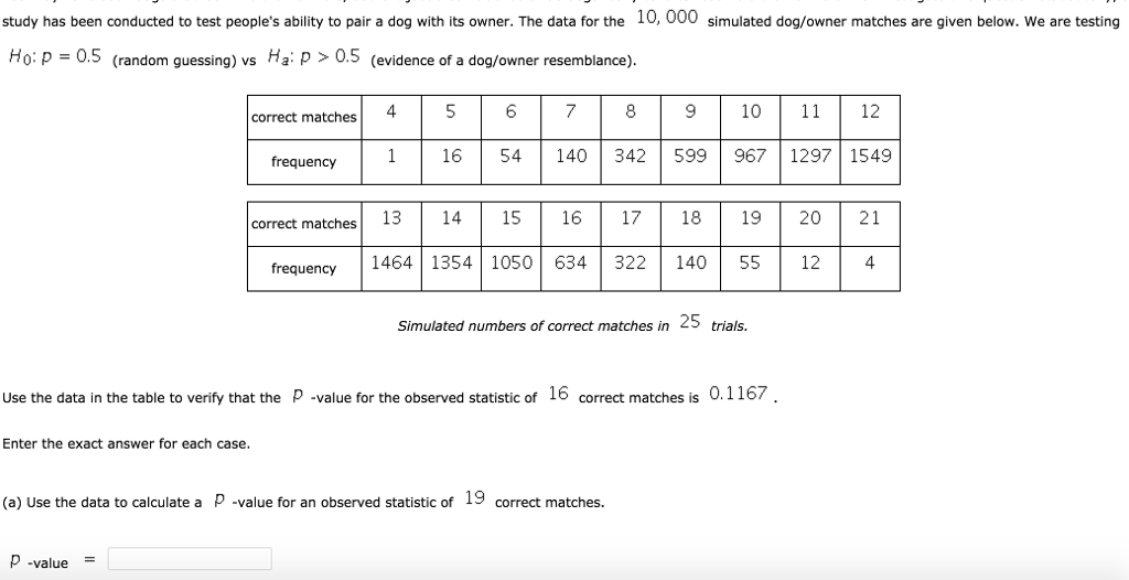 Use the data in the table to verify that the P -value | Chegg.com