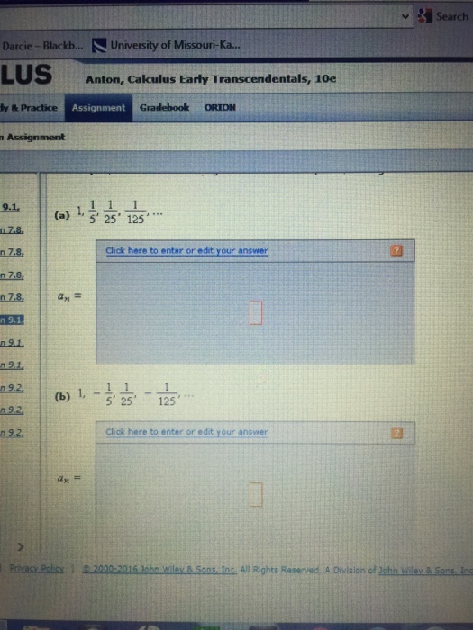 Solved In each part find a formula for the general term of | Chegg.com