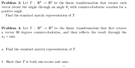 Solved Let T : R^2 right arrow R^2 be the linear | Chegg.com