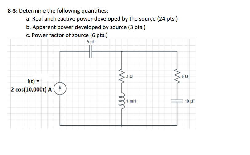 Solved Determine the following quantities: a. Real and | Chegg.com