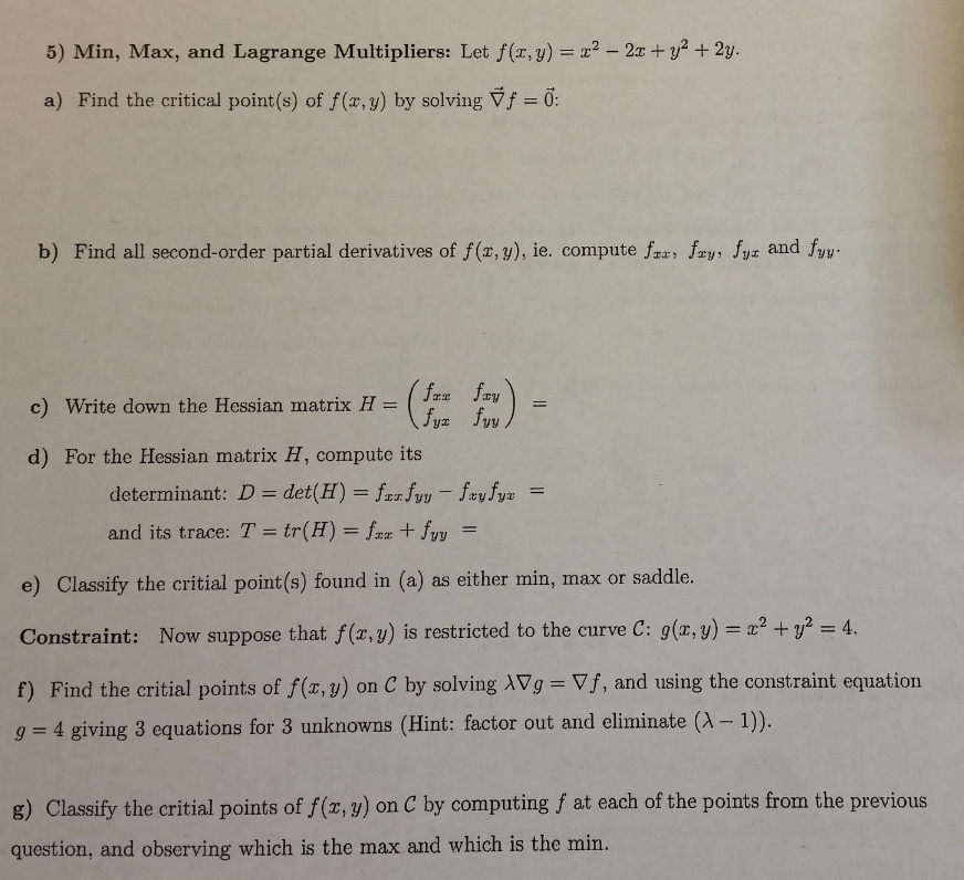 Solved Let F x Y X 2 2x Y 2 2y A Find The Chegg