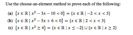 Solved Use the choose-an-element method to prove each of the | Chegg.com