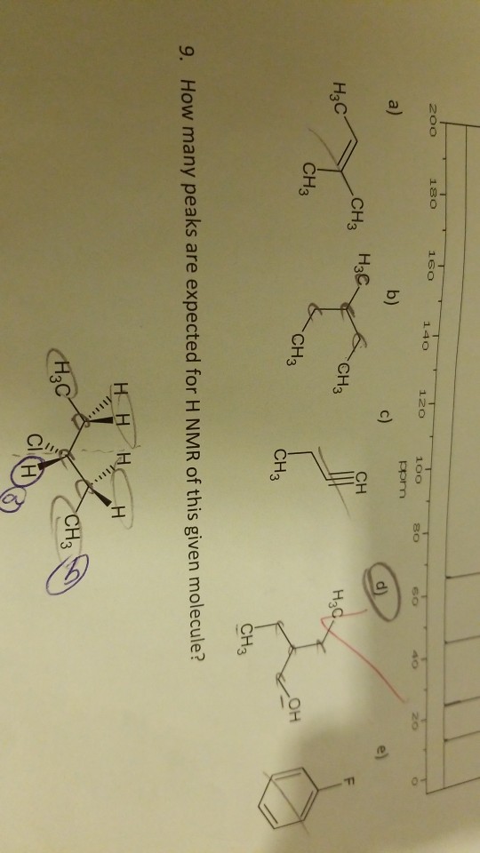 Solved 18O a) b) c) CH CH H2C CH3 CH OH 3 CH3 CH3 9. How | Chegg.com